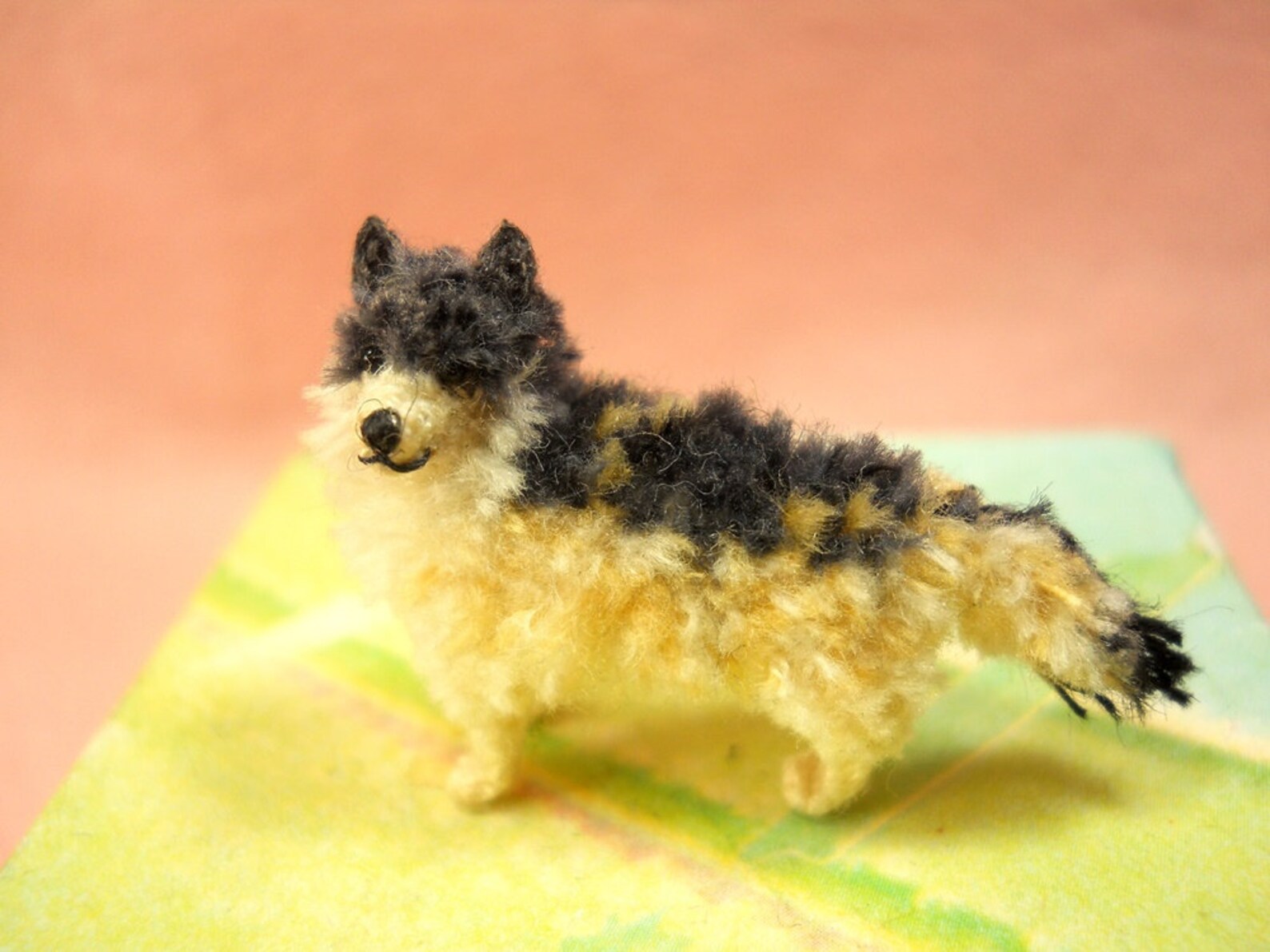 Miniature Crocheted Wolf - Tiny Amigurumi Dog Stuffed Animal - Made to ...