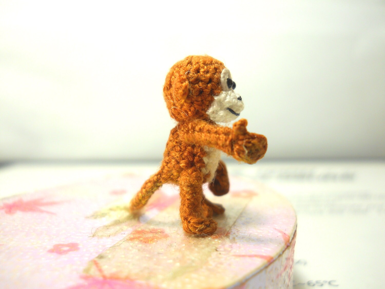 Micro Miniature Monkey - Thread Art Crochet Tiny Stuffed Animals - Made ...