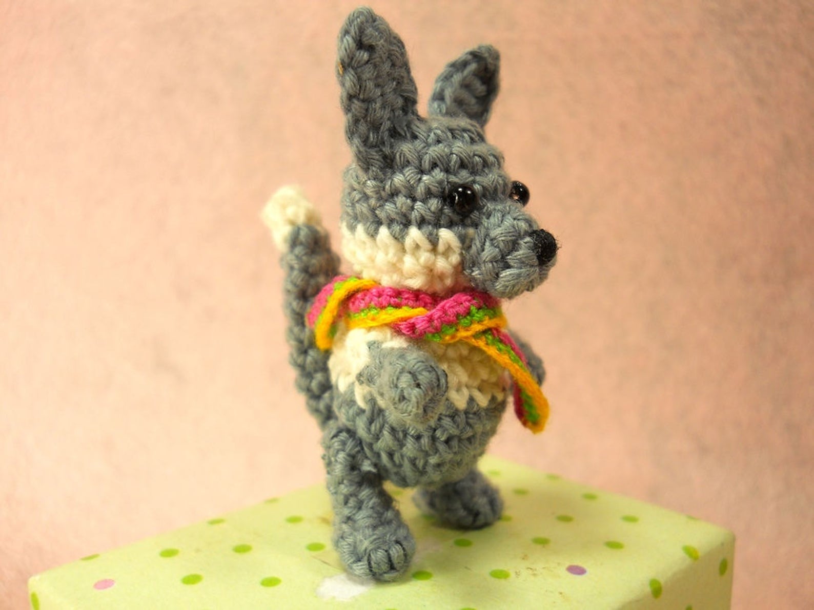 Mini Crochet Wolf Miniature Dog Stuffed Animals Made to - Etsy