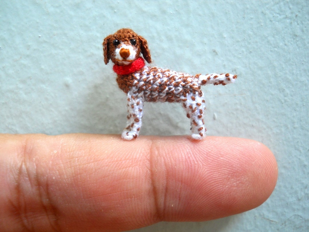 Miniature Pointer Dog Tiny Crochet Dog Stuffed Animals Made to Order - Etsy