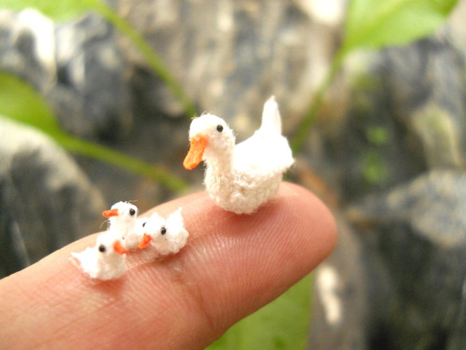 White Duck Family Micro Crocheted Ducks Made to Order - Etsy