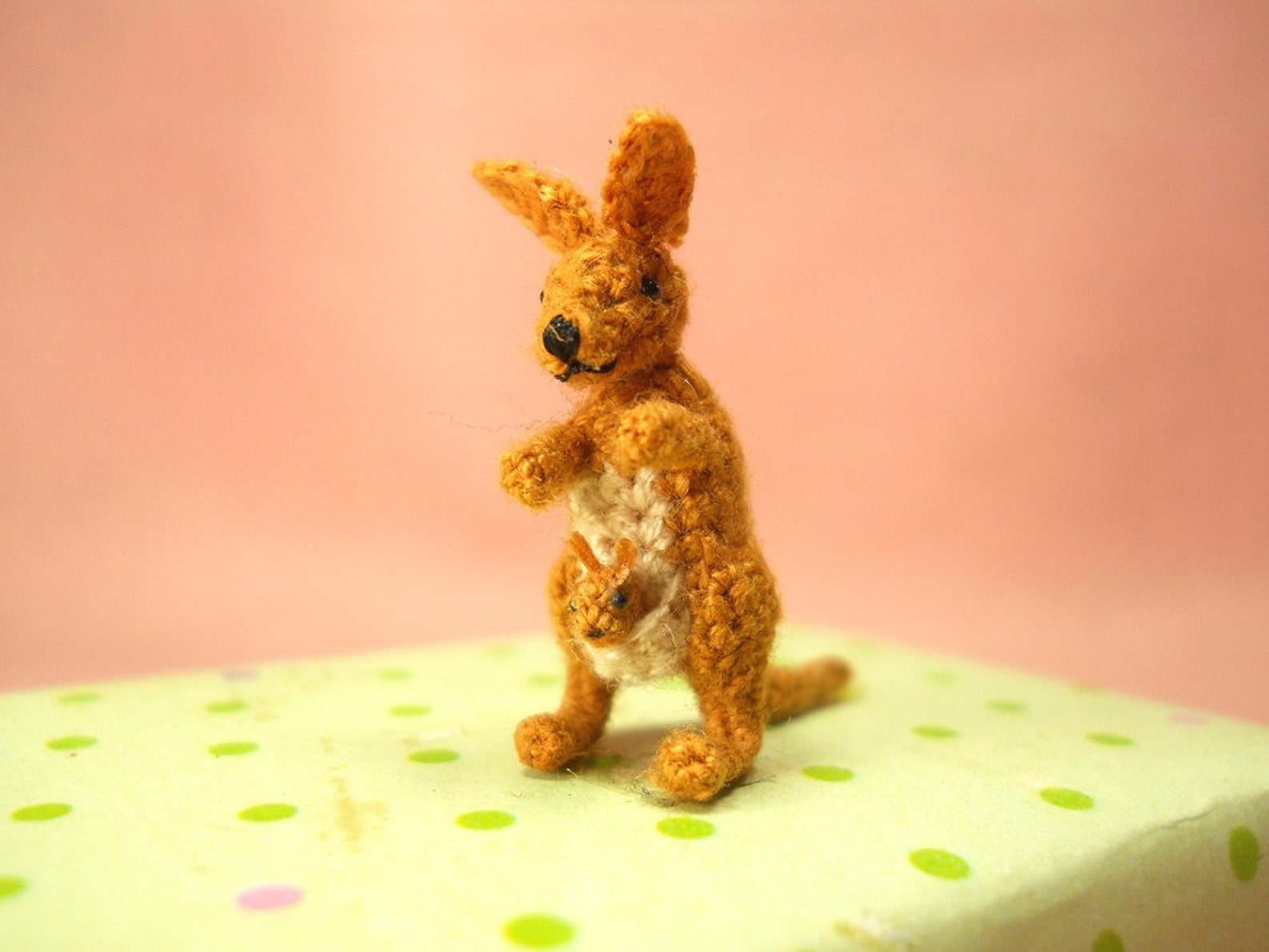 Micro Mini Kangaroo Miniature Crochet Amigurumi Animal - Etsy