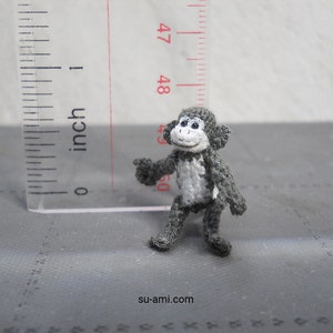 Micro Mini Monkey - Tiny Crocheted Monkeys - Made to Order - Etsy