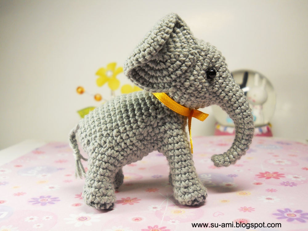 Crochet Elephant Stuff Animal Miniature Elephant Amigurumi - Etsy