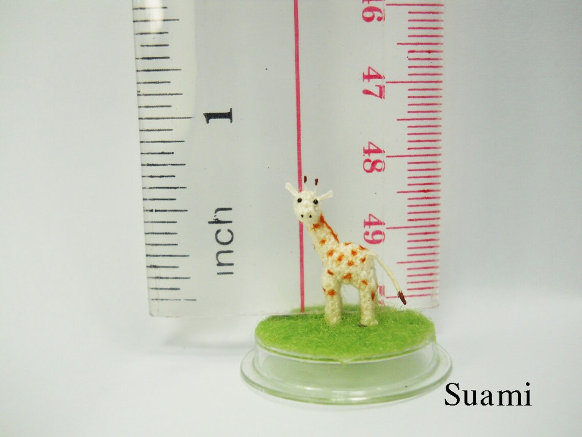 Miniature Giraffe in Tiny Dome Micro Mini Amigurumi Crochet - Etsy