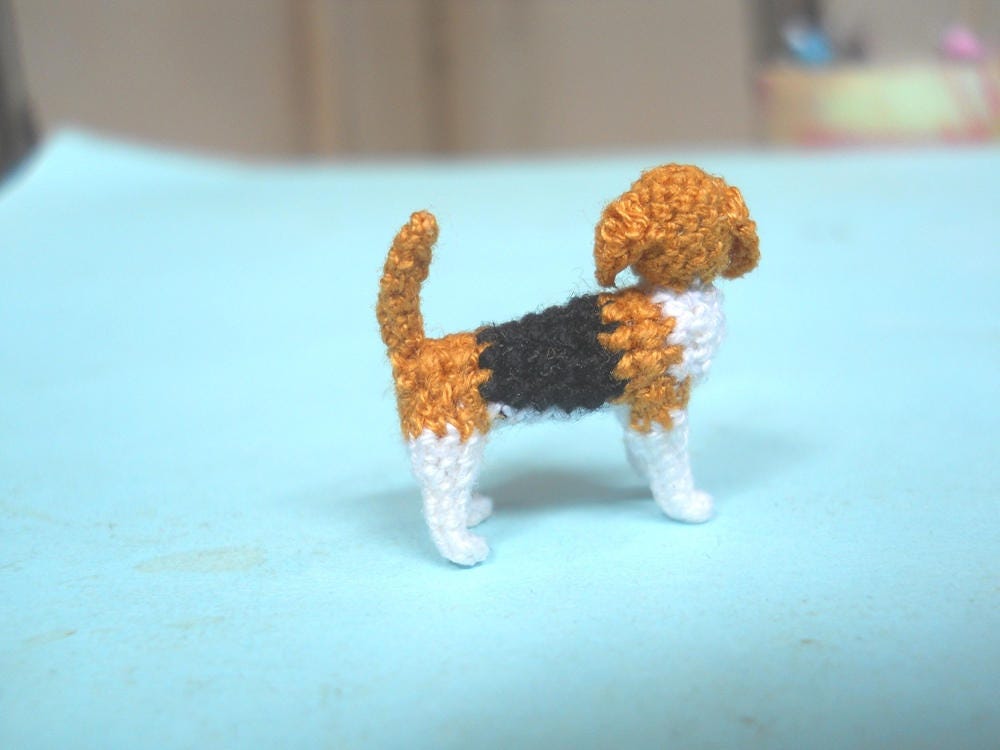 Miniature Beagle Tiny Crochet Mini Amigurumi Dog Stuff | Etsy