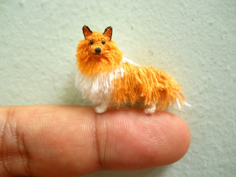 Rough Collie Tiny Crochet Miniature Dog Stuffed Animals - Etsy