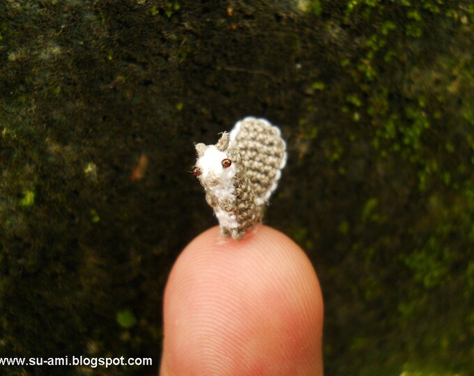 Teeny Tiny Squirrel - Micro Amigurumi Crochet Miniature Tiny Animals ...