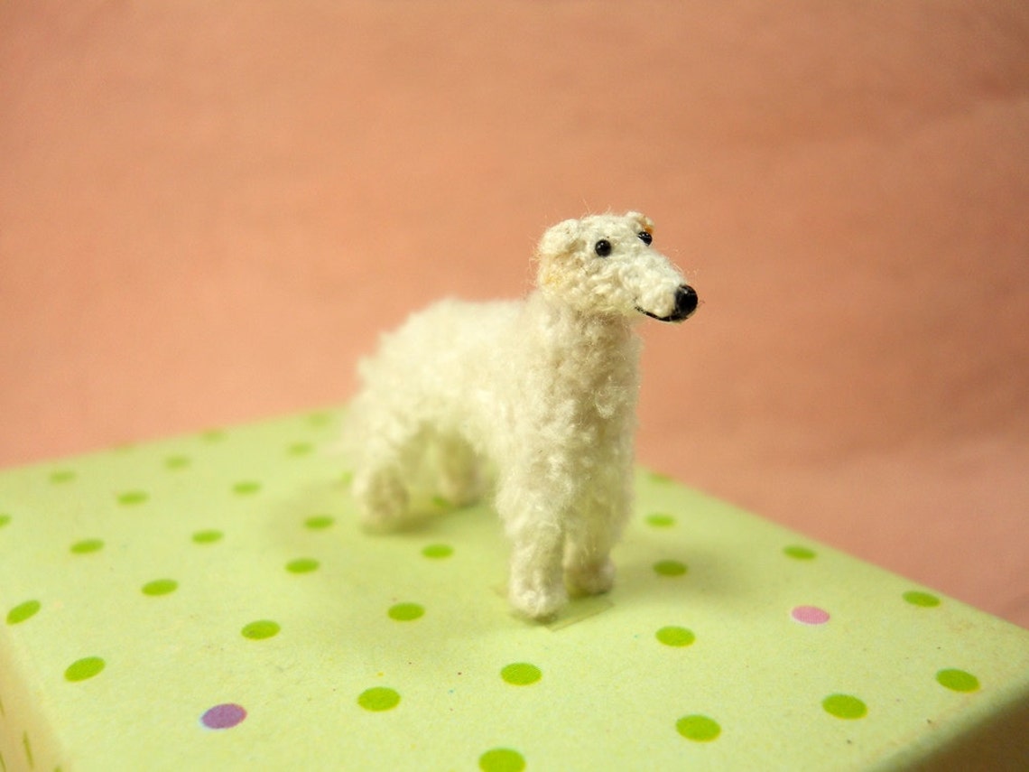 Mini White Borzoi - Micro Crochet Miniature Dog Stuffed Animals - Made ...