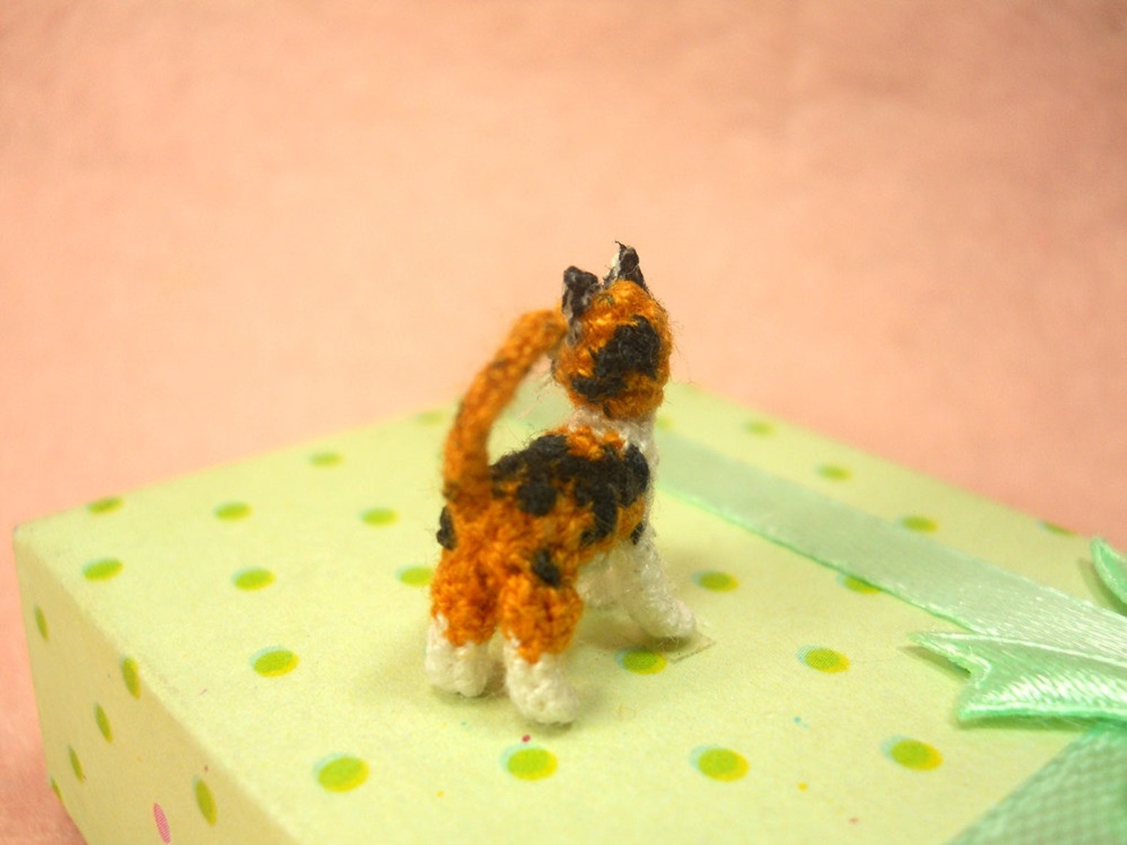 Miniature Calico Cat - Micro Crochet Cat Kitten Amigurumi Stuffed ...