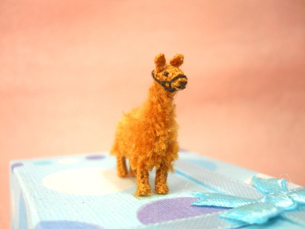 Miniature Llama Micro Amigurumi Crochet Stuffed Animals | Etsy