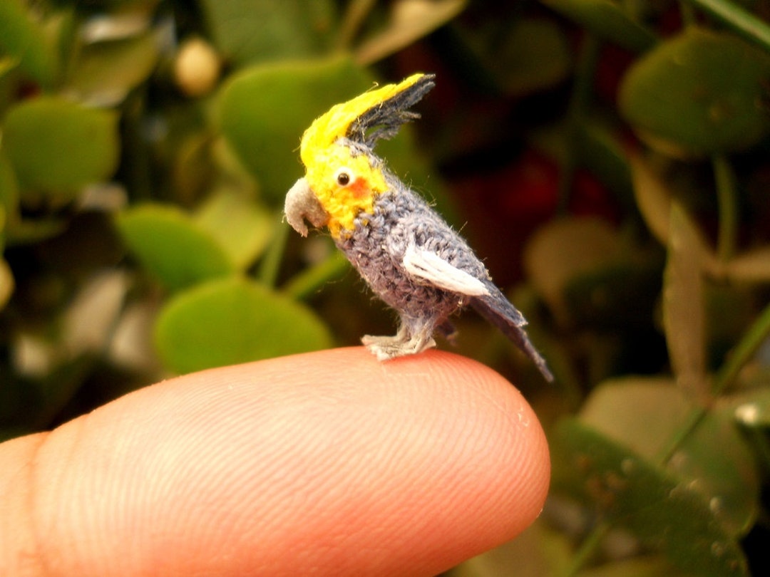 Cockatiel - Micro Amigurumi Miniature Crochet Bird Stuffed Animal ...