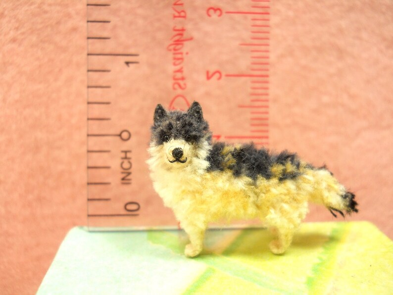 Miniature Crocheted Wolf - Tiny Amigurumi Dog Stuffed Animal - Made to ...