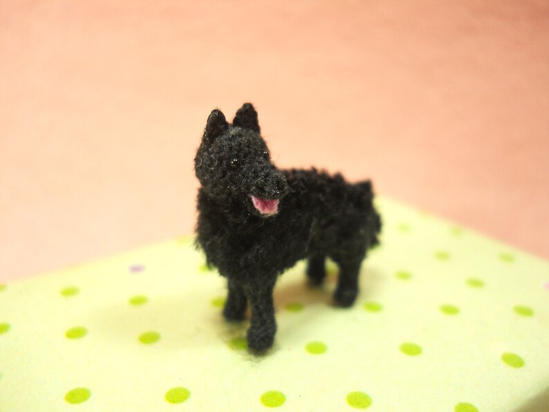Miniature Schipperke - Tiny Crochet Mini Amigurumi Dog Stuff Animal ...