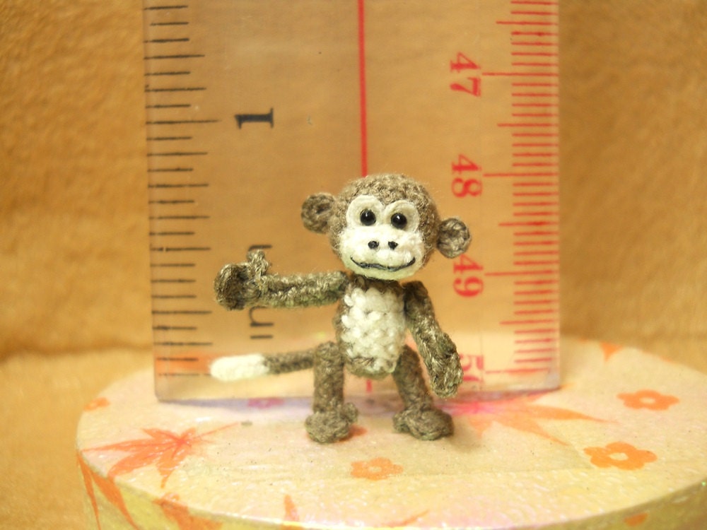 Micro Mini Monkey Tiny Crocheted Monkeys Made to Order | Etsy