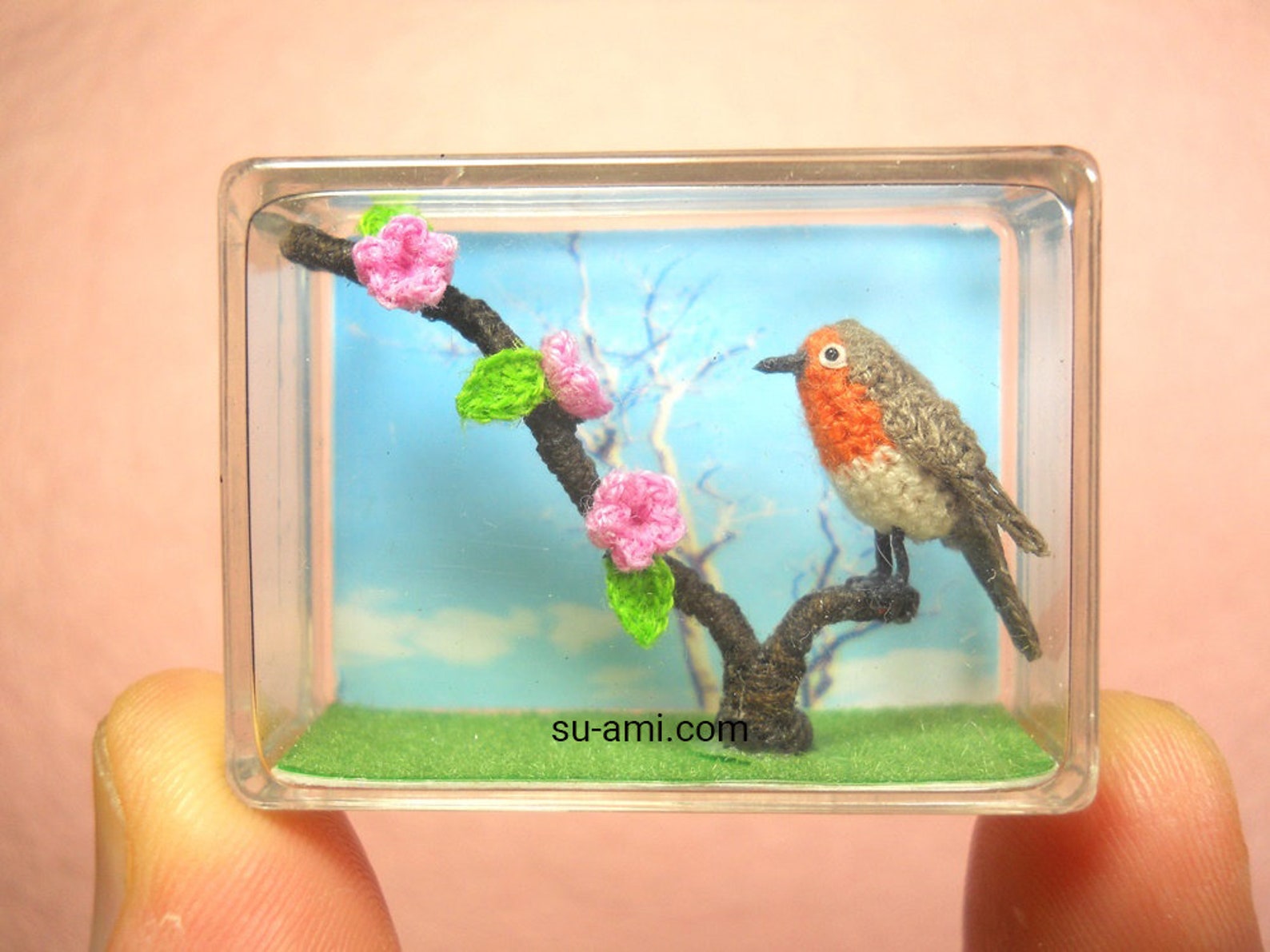 European Robin Bird Micro Amigurumi Miniature Crochet Bird | Etsy