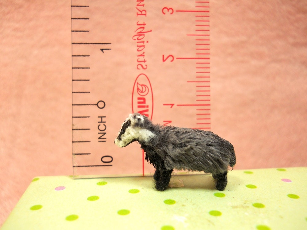 Micro Mini Badger - Miniature Crochet Amigurumi Animal - Made to Order ...