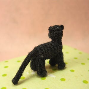 Miniature Black Panther - Micro Crochet Miniature Black Leopard - Made ...