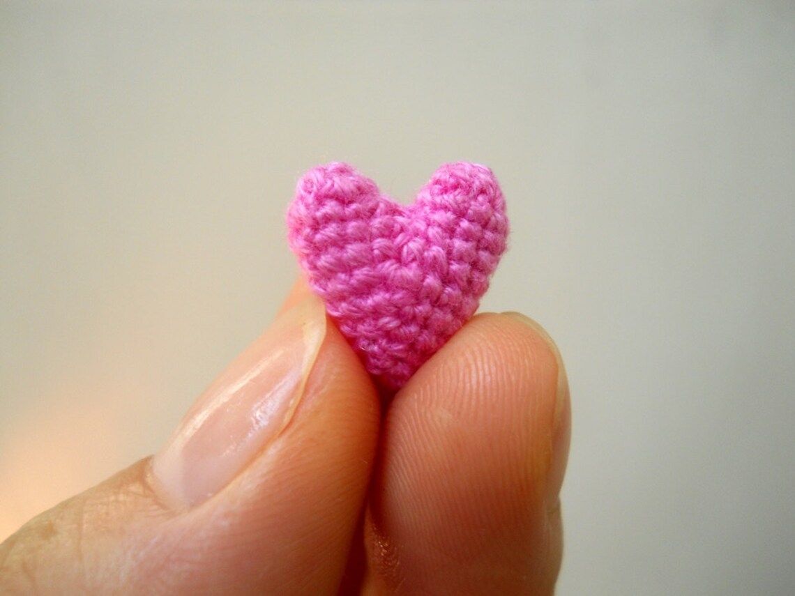 Micro Crocheted Heart Made to Order - Etsy