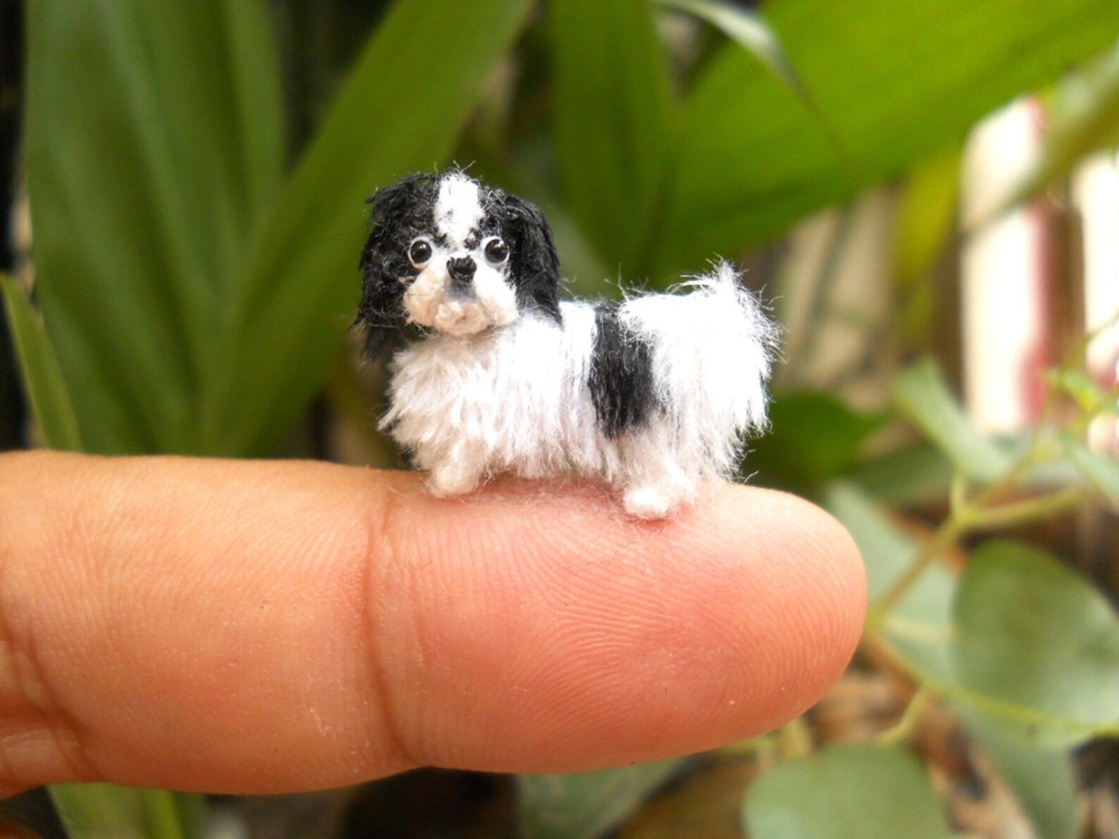 Japanese Chin Puppy - Tiny Crochet Miniature Dog Stuffed Animals - Made ...