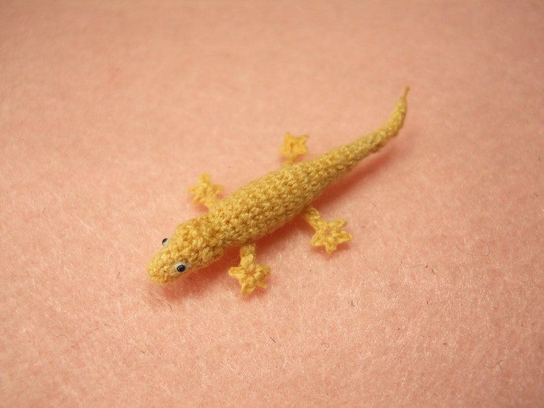 Miniature Lizard - Tiny Crochet Mini Gekko Amigurumi Tiny Animals ...