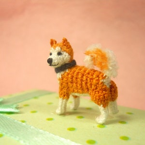Miniature Akita - Tiny Crochet Mini Amigurumi Dog Stuff Animal - Made ...