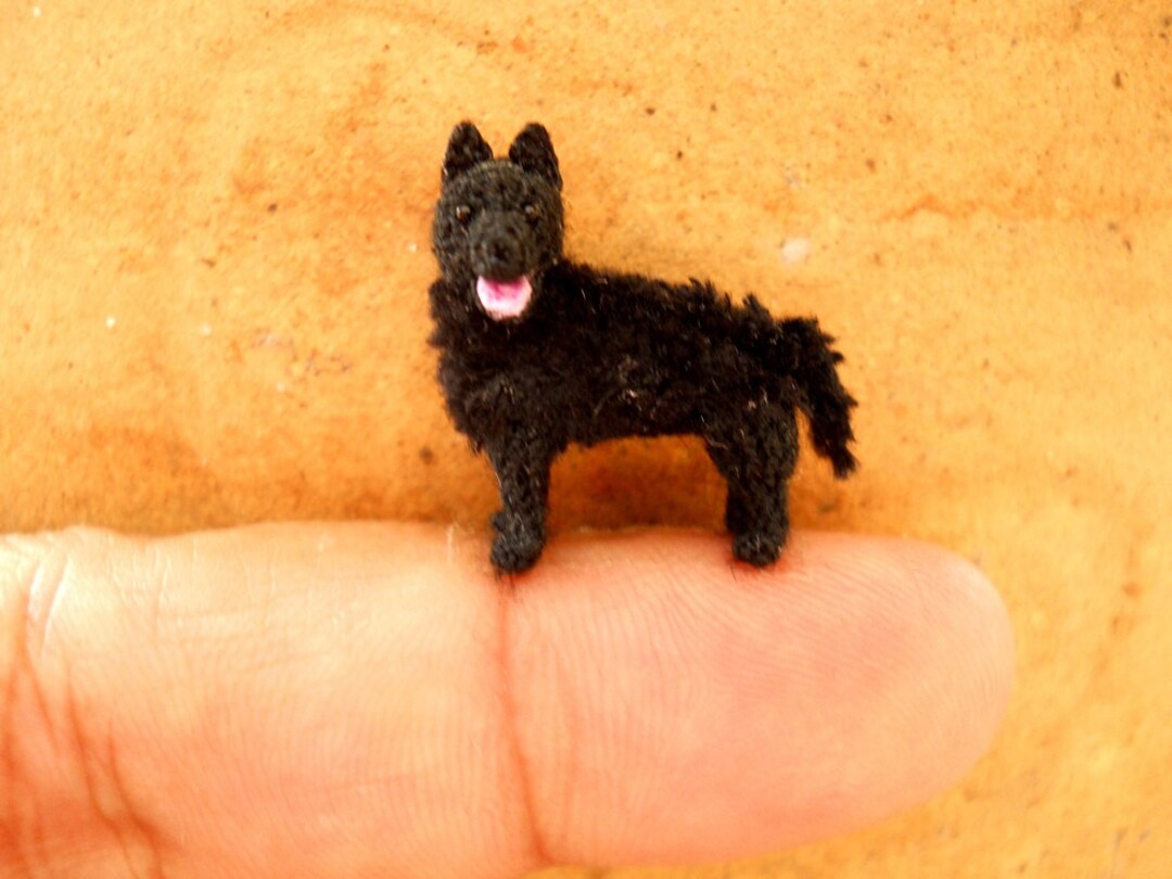 Miniature Schipperke - Tiny Crochet Mini Amigurumi Dog Stuff Animal ...