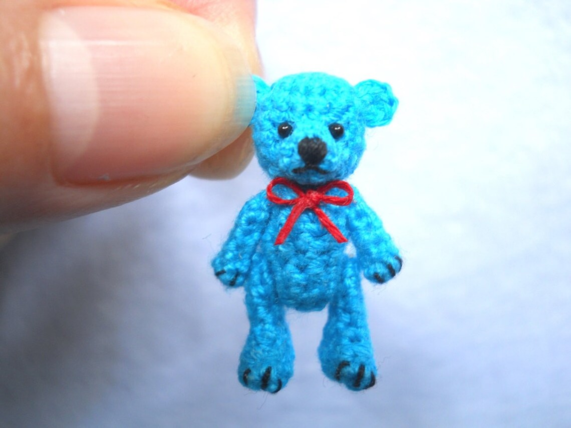Micro Bear 1 Inch Miniature Teddy Bear Amigurumi Crocheted | Etsy UK