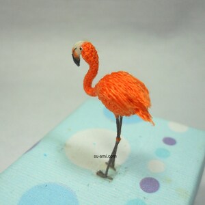 Miniature Flamingo - Micro Amigurumi Miniature Crochet Bird Stuffed ...