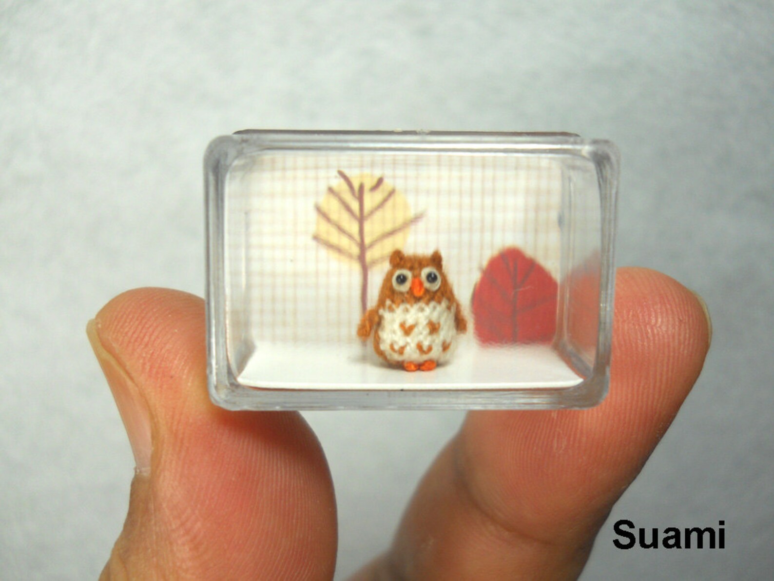 Micro Mini Brown Owl - Tiny Handmade Crochet Amigurumi Miniature Owls ...