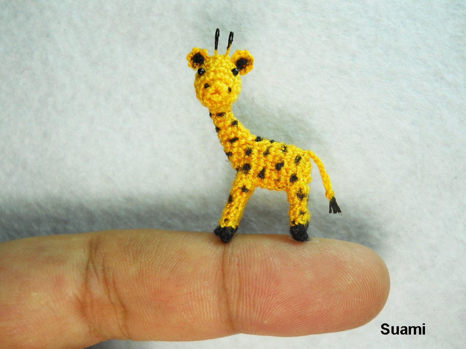 Cute Tiny Giraffe Micro Crochet Miniature Animals Standing - Etsy