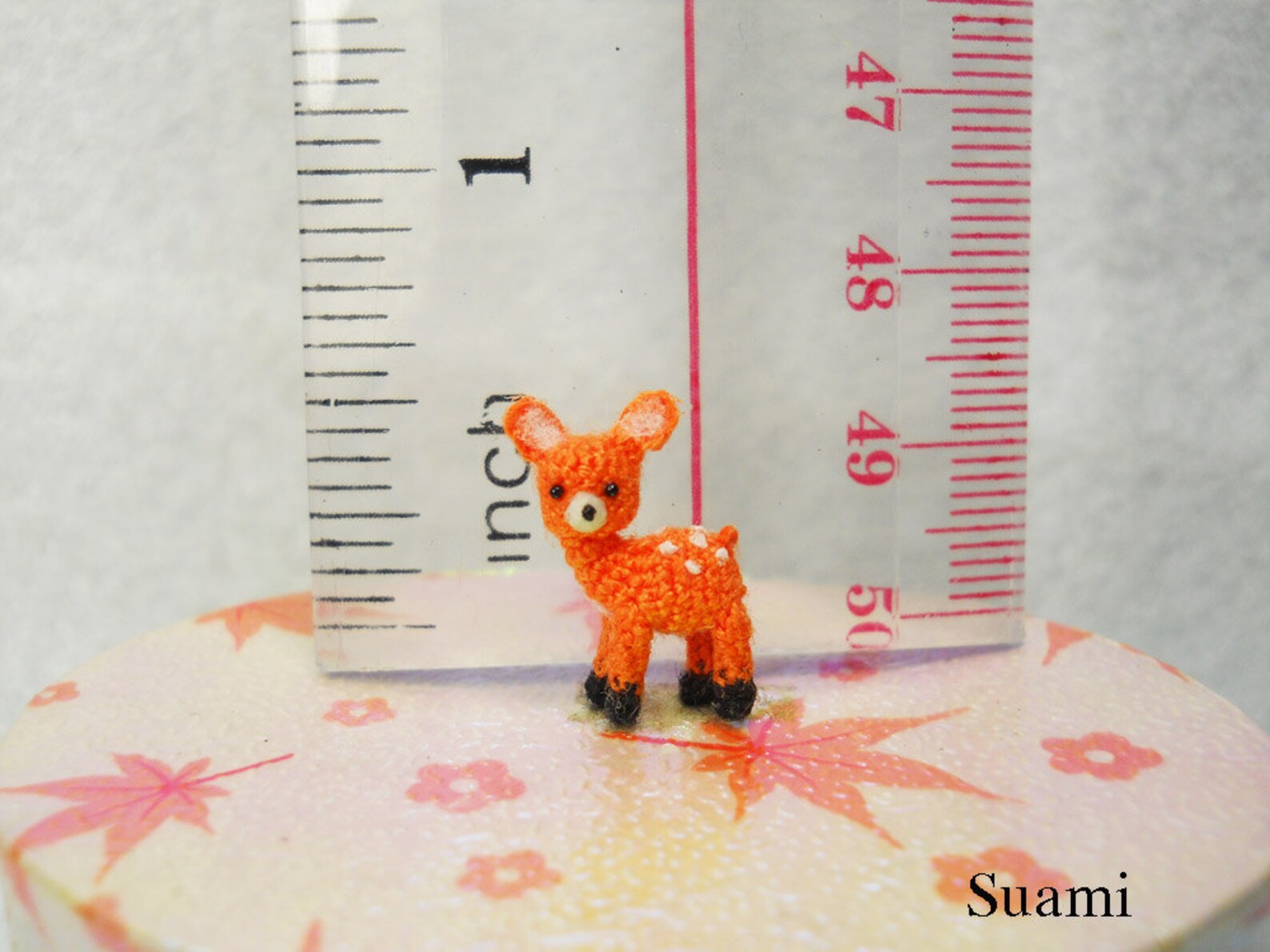 Extreme Micro Fawn Deer 1/2 Inch - Tiny Miniature Crochet Amigurumi ...