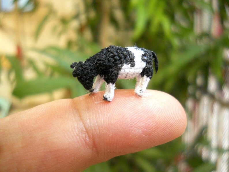 Miniature Cow Micro Crochet Tiny Stuffed Animal Made to - Etsy