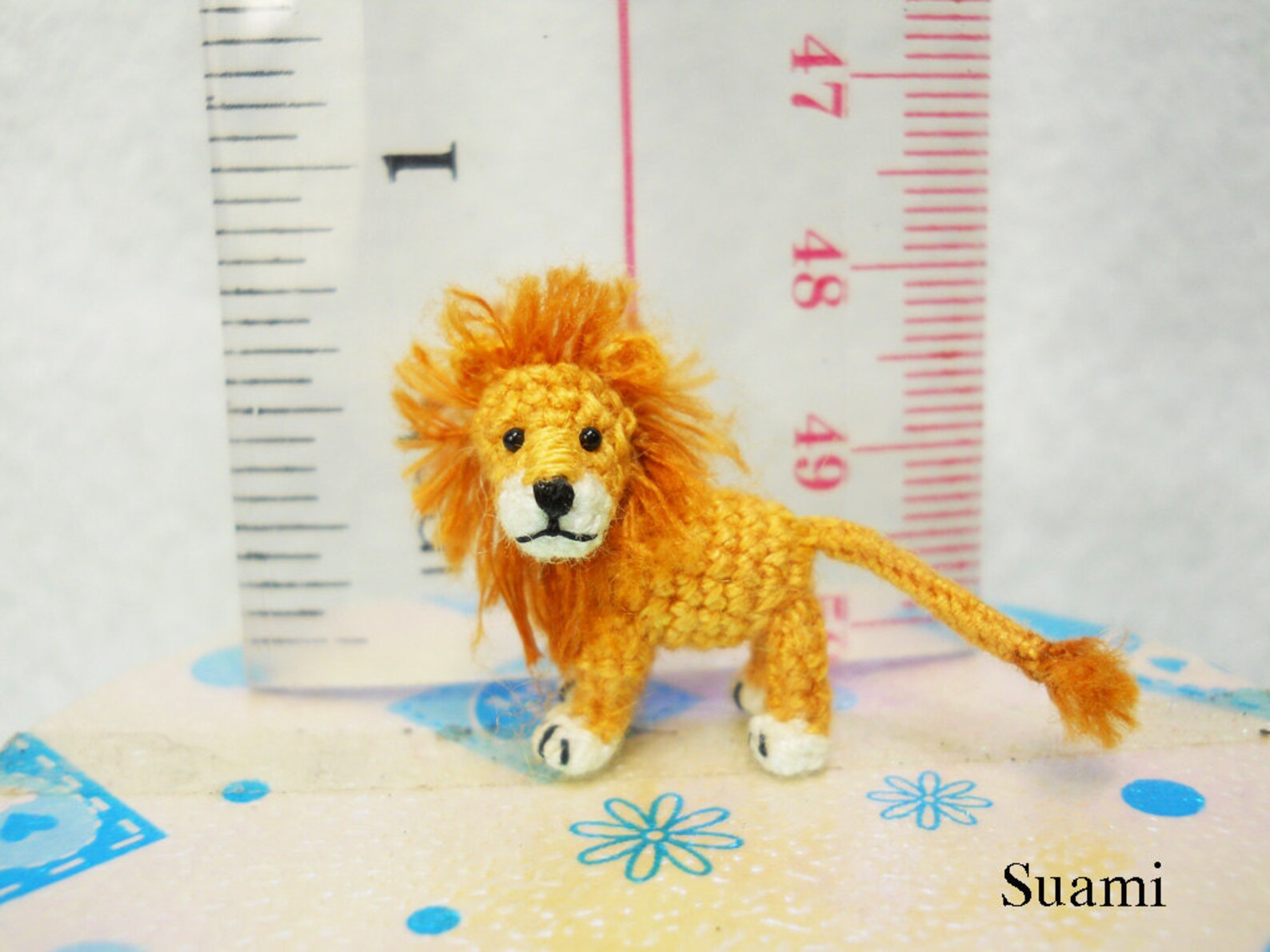 Miniature Crochet Lion Micro Mini Amigurumi Crochet Tiny | Etsy