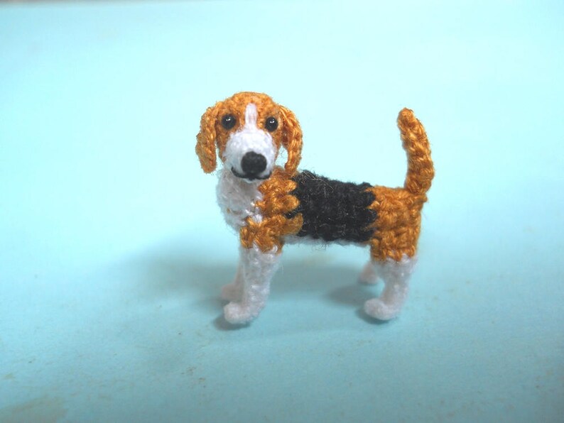 Miniature Beagle Tiny Crochet Mini Amigurumi Dog Stuff | Etsy