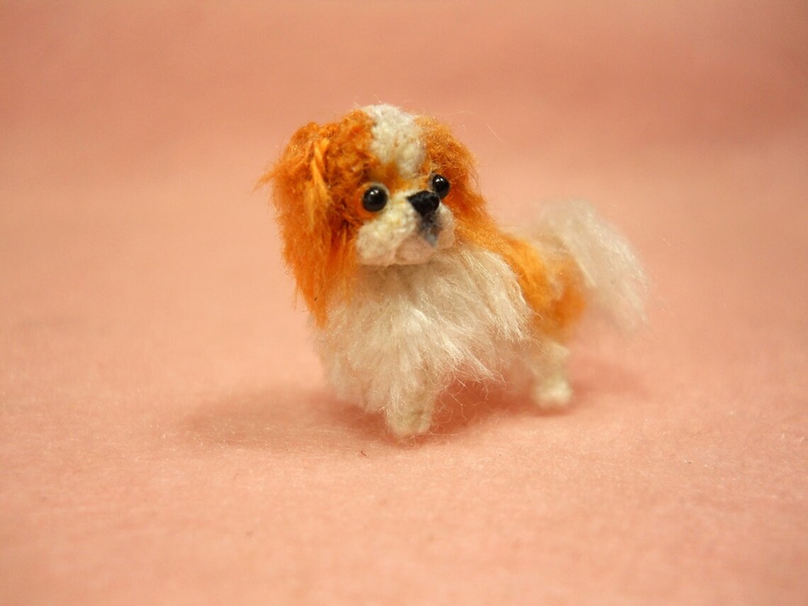 Miniature Japanese Chin Tiny Crochet Tiny Dog Stuffed - Etsy
