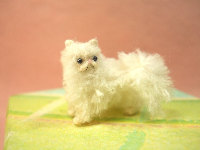 Miniature Persian Cat - Micro Crochet Amigurumi Stuffed Animal - Made ...