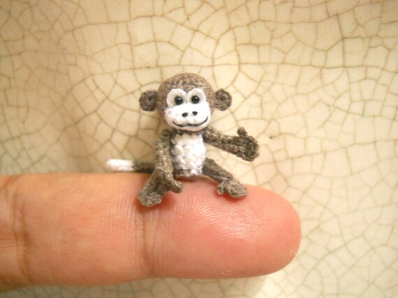 Micro Mini Monkey Tiny Crocheted Monkeys Made to Order | Etsy