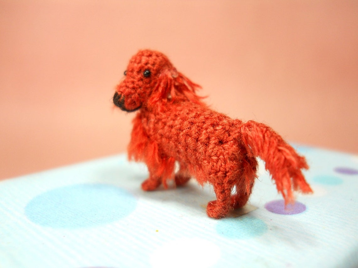 Miniature Red Setter Tiny Amigurumi Crochet Dog Stuffed - Etsy UK