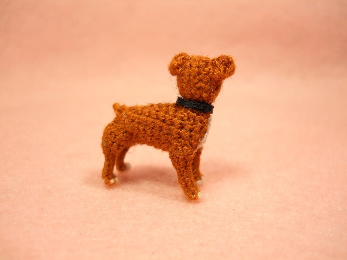 Miniature Fawn Boxer Tiny Crochet Dog Stuffed Animals Made - Etsy