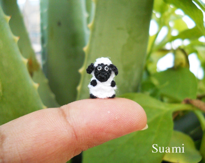 Micro Miniature Sheep Tiny Mini Amigurumi Crochet Stuffed Animals Made ...