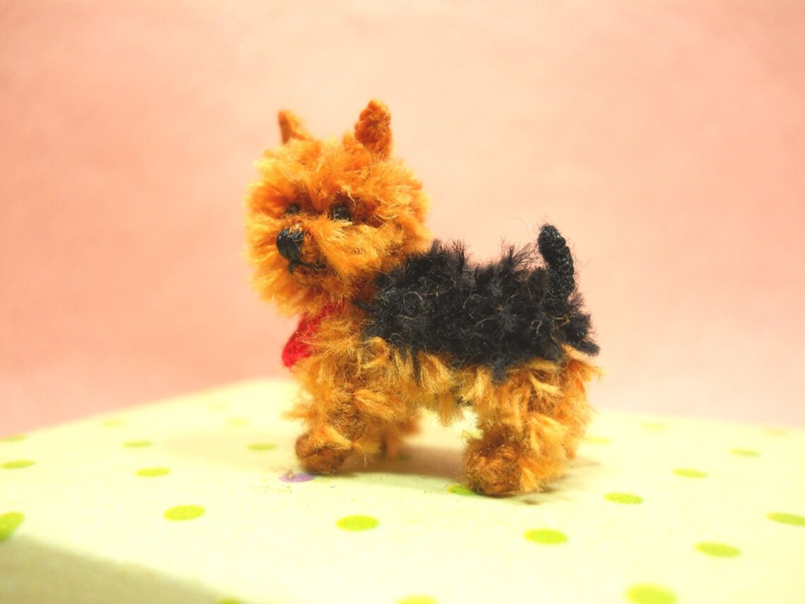 Silky Terrier Puppy - Tiny Crochet Miniature Dog Stuffed Animals - Made ...