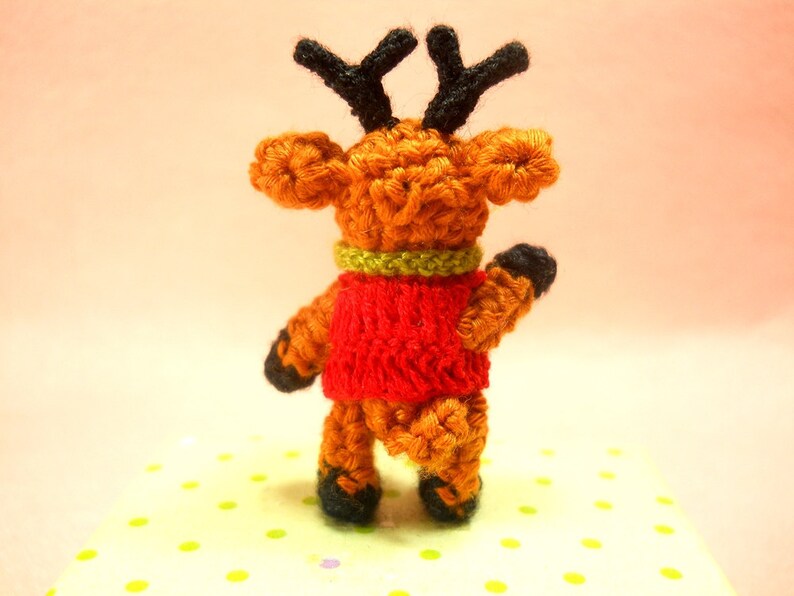 Mini Reindeer - Crochet Miniature Stuffed Animals - Made to Order - Etsy