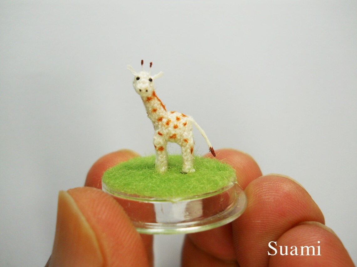 Miniature Giraffe in Tiny Dome Micro Mini Amigurumi Crochet - Etsy