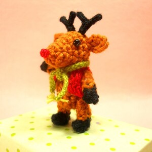 Mini Reindeer - Crochet Miniature Stuffed Animals - Made to Order - Etsy