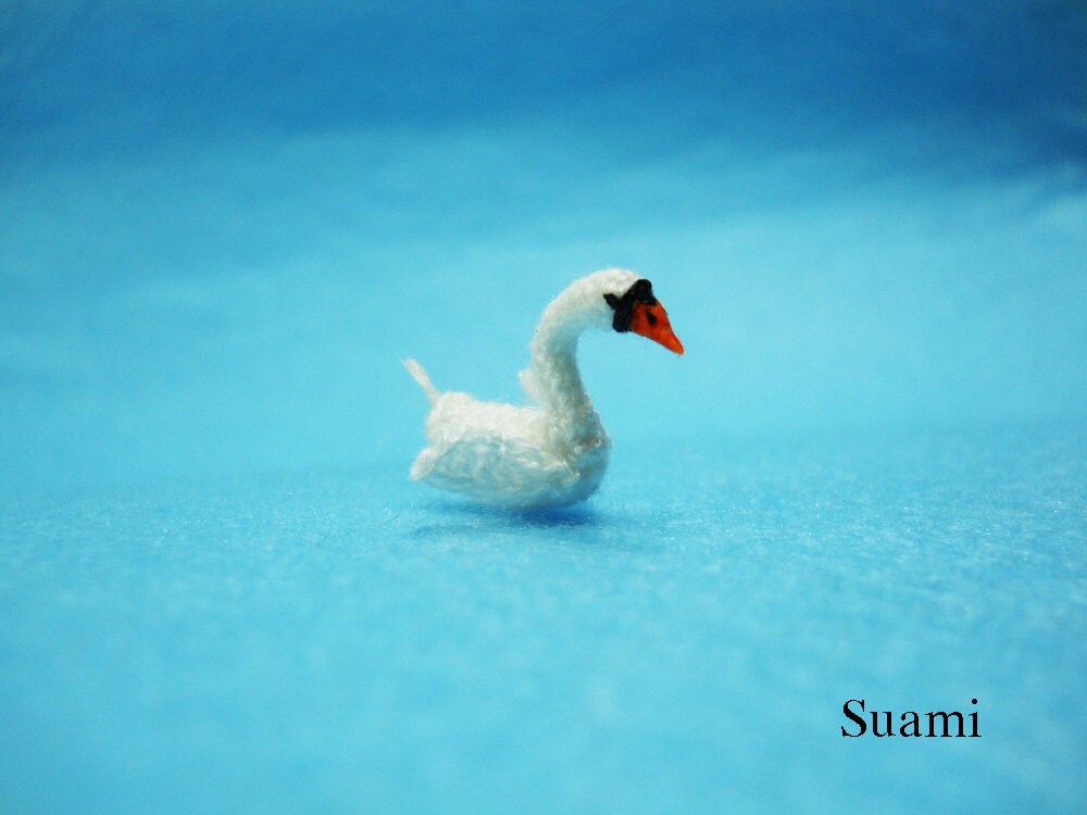 Micro Miniature Swan Tiny Crochet Birds Made to Order | Etsy