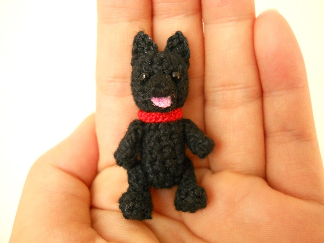 Mini Schipperke - Crochet Miniature Dog Stuffed Animals - Made to Order ...