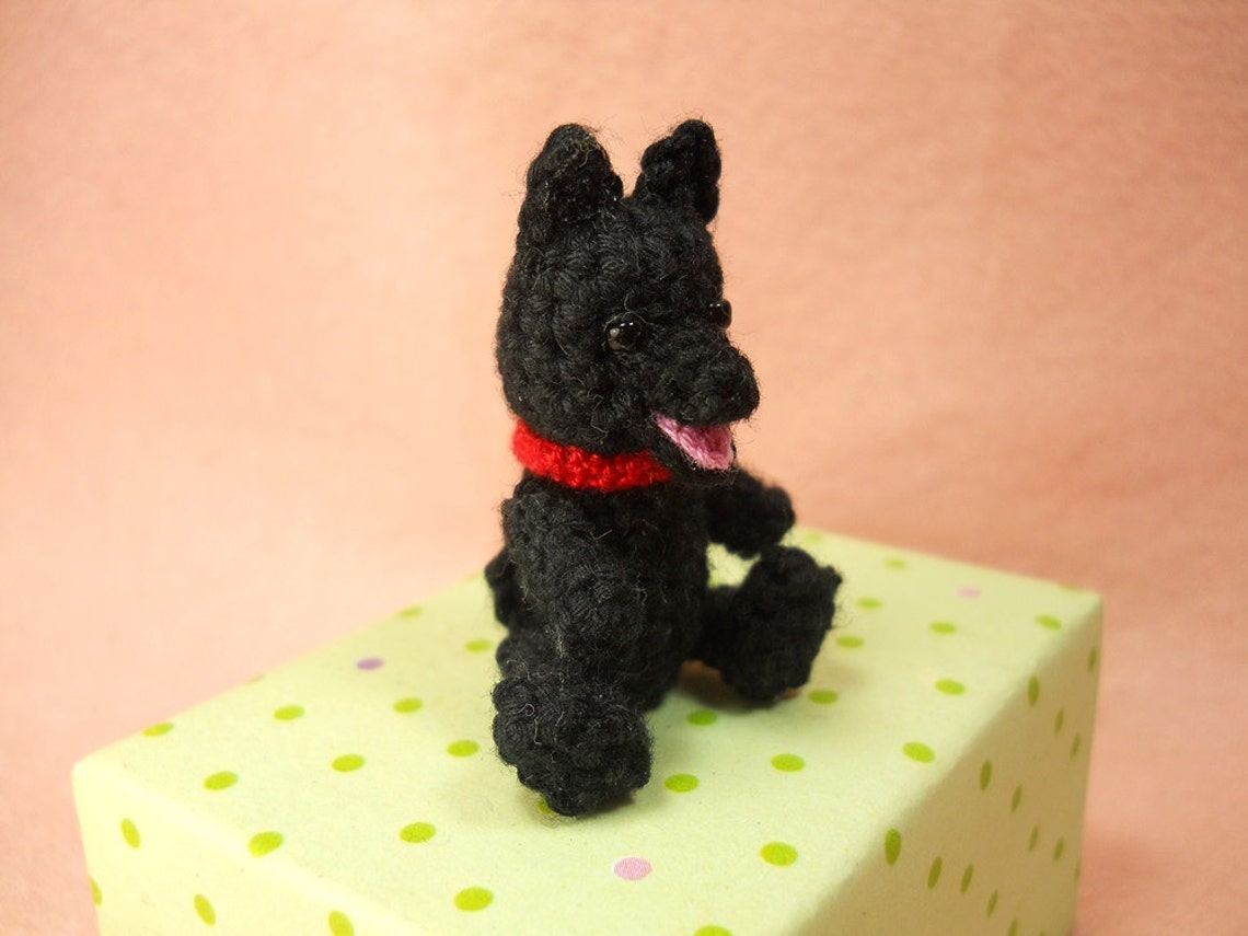 Mini Schipperke - Crochet Miniature Dog Stuffed Animals - Made to Order ...