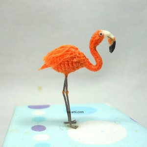 Miniature Flamingo - Micro Amigurumi Miniature Crochet Bird Stuffed ...