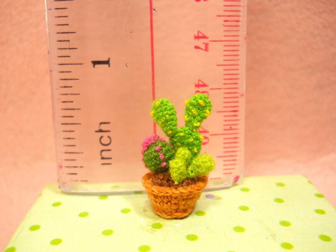 Micro Cactus Type 04 -tiny Crochet Cactus Amigurumi Plant - Made to ...